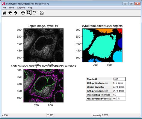 problem with identifying secondary objects from manually edited primary objects image analysis