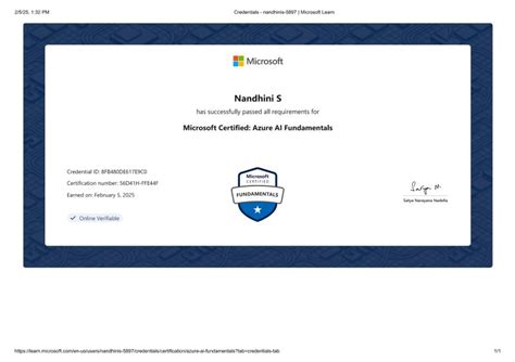 Nandhini S On Linkedin Azure Ai Microsoftcertified Azureai Learning Artificialintelligence