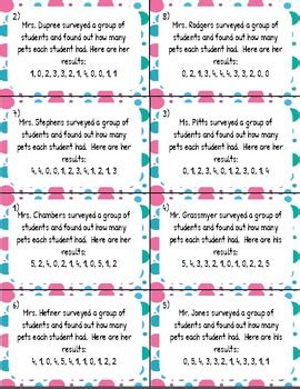 Dot Plots Matching Cards By Math With Mrs Gooch TpT