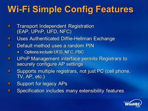 Wifi Simple Configuration Specification Easy Setup Guide