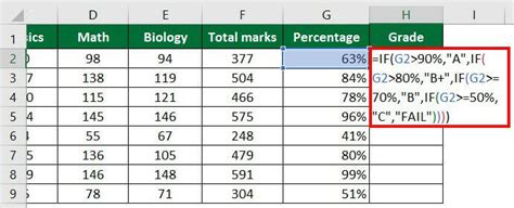 How To Use Formula For Grade In Excel If Nested If Vlookup And