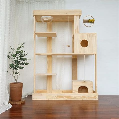 고양이서가 벨라4호 완전튼튼 대형 원목 캣타워