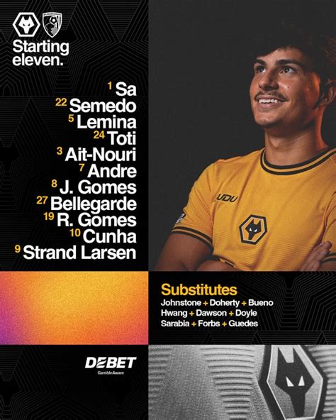 Epl 라인업 돌아온 ‘코리안 황소 황희찬 본머스전 일단 벤치 시작···‘3연승 도전 울버햄프턴 선발 라인업 공개