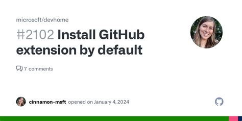 Install GitHub Extension By Default Issue 2102 Microsoft Devhome