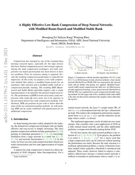 A Highly Effective Low Rank Compression Of Deep Neural Networks With
