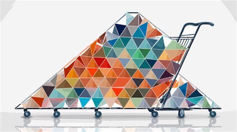 Professional Mesh Shop Model With Triangle Mosaic Icon Wireframe Premium Ai Generated Vector