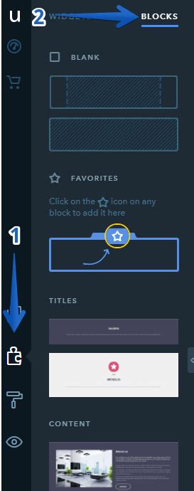 Blocks Settings UKit Knowledge Base