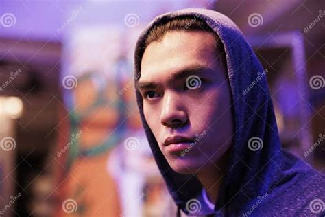 Focused Asian Hacker Hacking Server Stock Image Image Of Complex