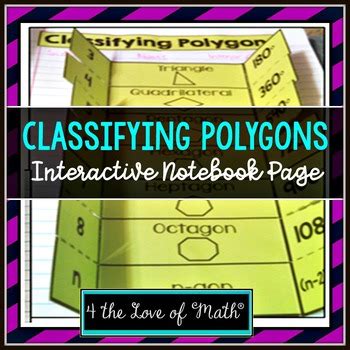 Classifying Polygons Interactive Notebook Page By The Love Of Math