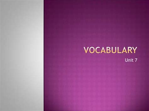Voc 7 Flashcards Ppt