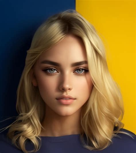 Close Up Blonde Woman Premium Ai Generated Image