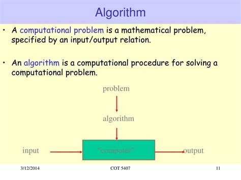 PPT COT 5407 Introduction To Algorithms PowerPoint Presentation