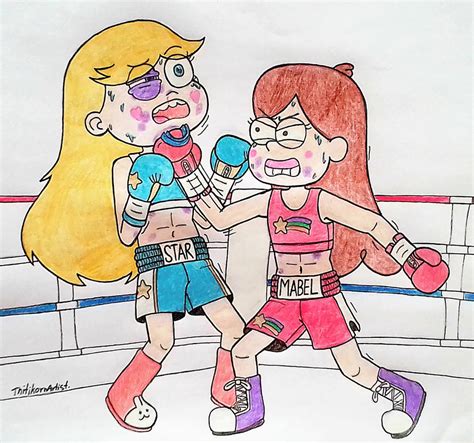 Mabel Pines Vs Star Butterfly By Thitikornartist On Deviantart