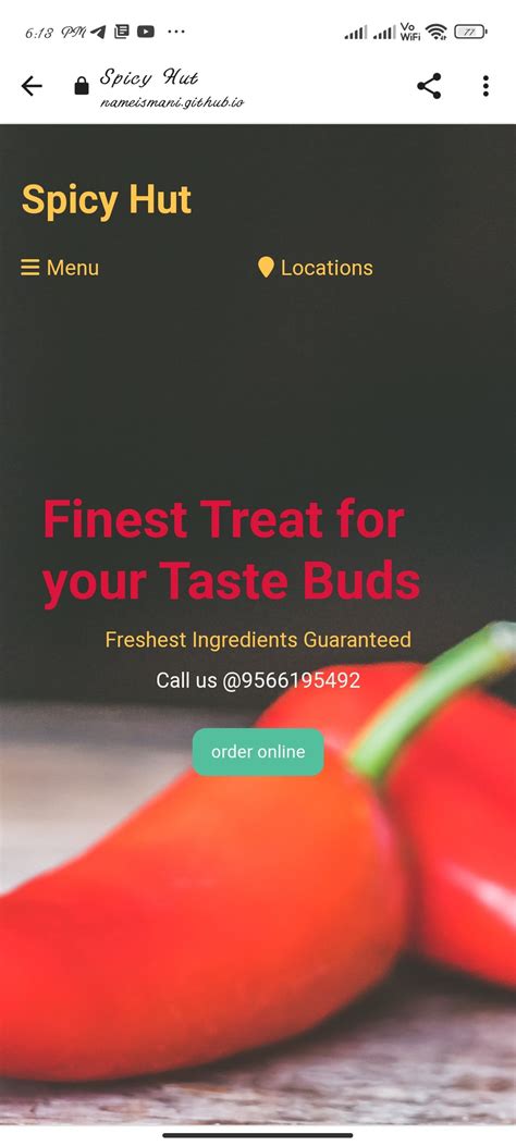 Manikandan B On Linkedin Hi Connection I Made This Simple Restorent Website Using Html5 And