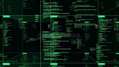 Futuristic Hi Tech Graphic Interface With Digital Code And Data Animation Abstract Display
