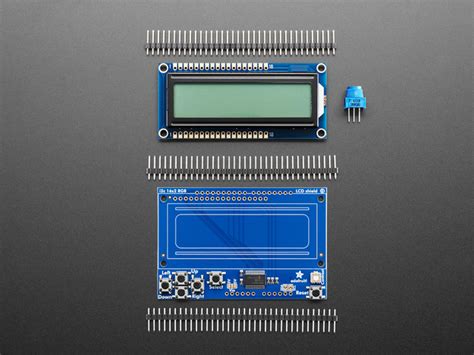 RGB LCD Shield Kit W 16x2 Character Display Only 2 Pins Used POSITIVE DISPLAY ID 716