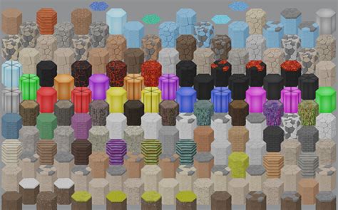 2d Isometric Hexagonal Tile Pack