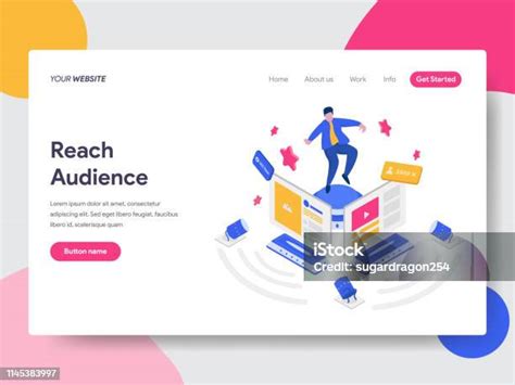 리치 소셜 미디어 관객 일러스트 개념의 방문 페이지 템플릿 웹 사이트 및 모바일 웹 사이트에 대 한 페이지 디자인의 아이소메트릭 평면 디자인 개념 벡터 일러스트 등측투영법에