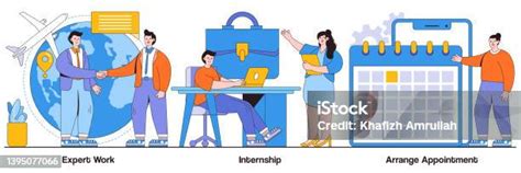 전문가 작업 인턴쉽 사람들 캐릭터 일러스트 팩과의 약속 준비 개발에 대한 스톡 벡터 아트 및 기타 이미지 개발 개선 고용과 노동 Istock