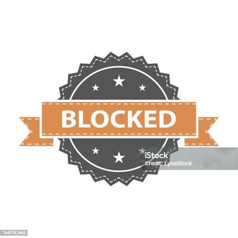 차단 된 스탬프 씰 벡터 배지 아이콘 템플릿 흰색 배경에 고립 된 그림 라벨에 대한 스톡 벡터 아트 및 기타 이미지 라벨 블록 고급 Istock