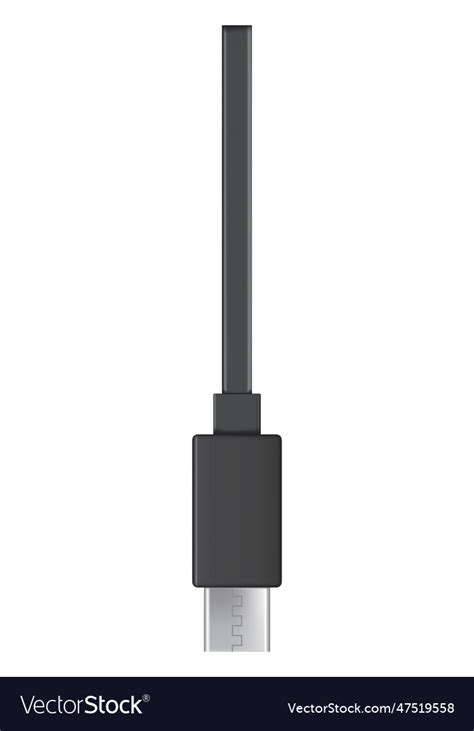 Usb Cable Connector Type C Realistic Royalty Free Vector