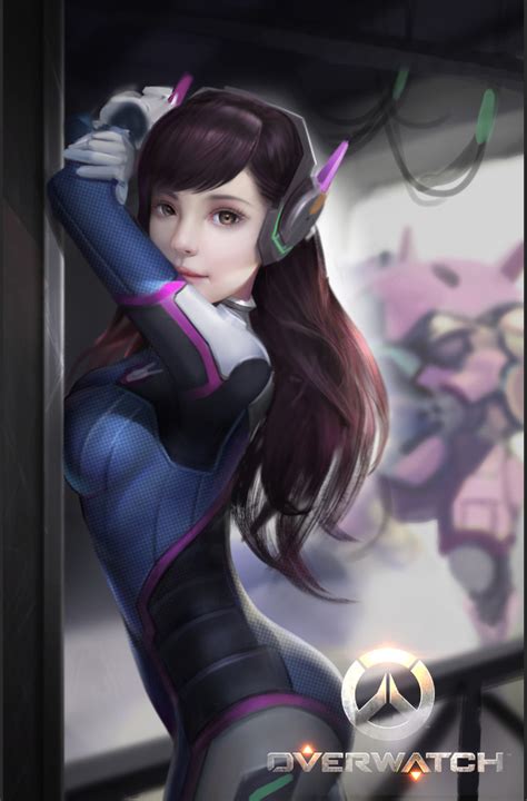 D Va Дива D Va Overwatch Overwatch Овервотч Art Girl Blizzard Art девушка