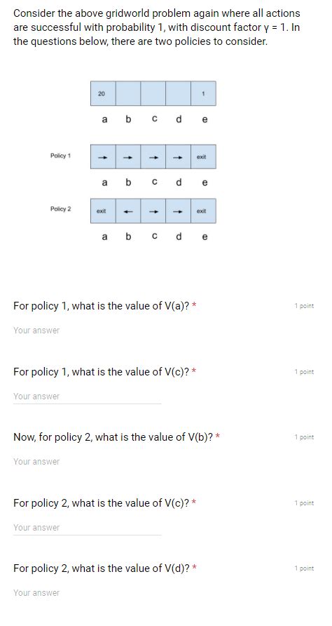 Consider The Gridworld Mdp Where East And West Chegg