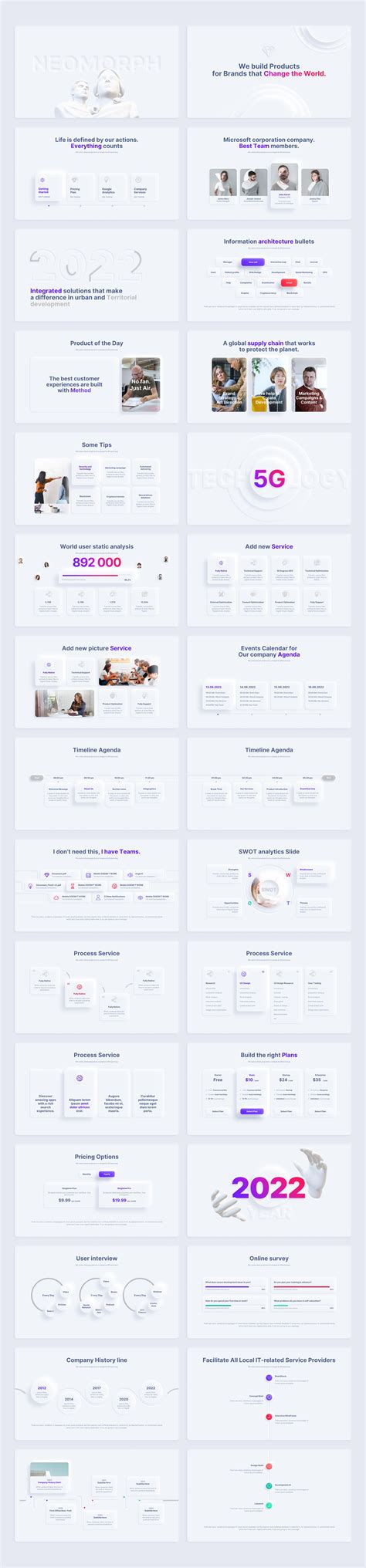 Neumorph Powerpoint Template Behance