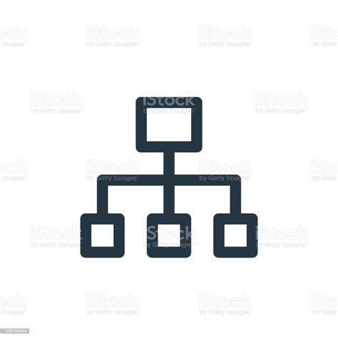 계층 구조 벡터 아이콘입니다 계층 구조 편집 가능한 스트로크입니다 웹 및 모바일 앱 로고 인쇄 매체에 사용하기 위한 계층 선형 기호입니다 얇은 선 그림 벡터 격리 된 윤곽선