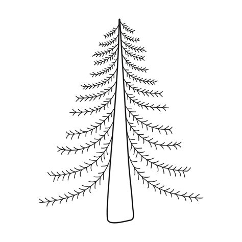 Hand Drawn Illustration Christmas Tree 13436560 Vector Art At Vecteezy