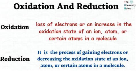 Oxidation And Reduction Classical And Electronic Concept