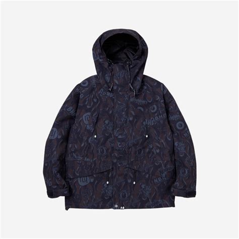 베이프 X 네이버후드 스노우보드 자켓 블랙 Bape Kream