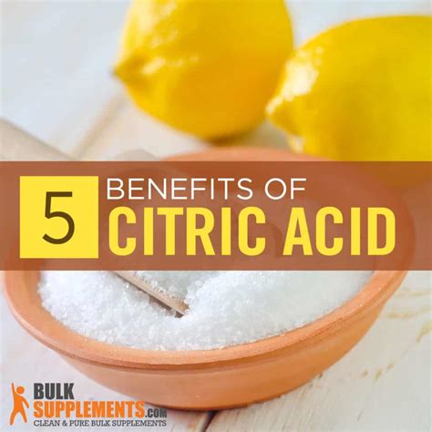 Citric Acid Benefits Side Effects And Dosage