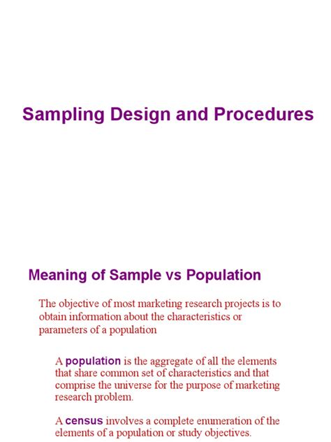 Sampling Design Process Pdf Sampling Statistics Stratified Sampling