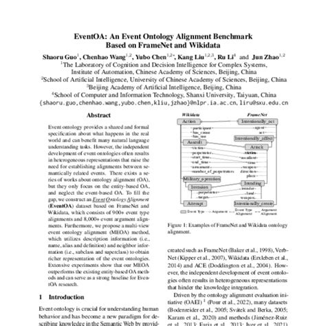 Eventoa An Event Ontology Alignment Benchmark Based On Framenet And