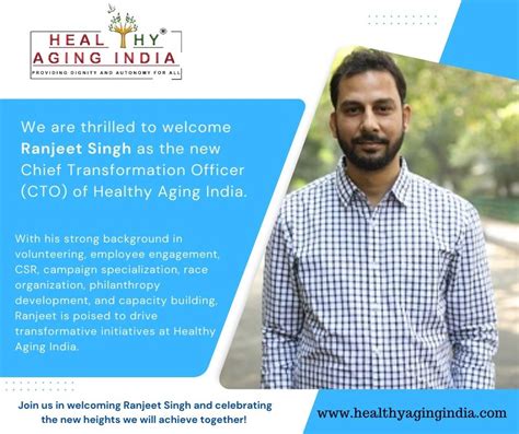 Ranjeet Singh On Linkedin Csr Healthyagingindia Activeaging