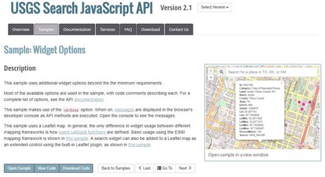 Usgs Releases New Javascript Library To Create Location Search Widgets