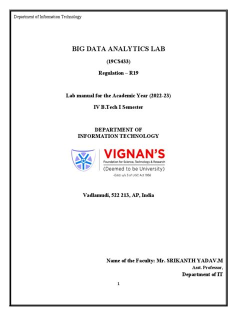 Bda Lab Manual 21 22 22 08 2022 Pdf Map Reduce Apache Hadoop