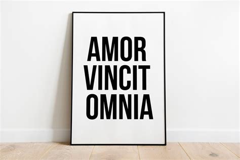 Amor Vincit Omnia Love Conquers All Wall Art Instant Download Printable Poster Wall Art Home