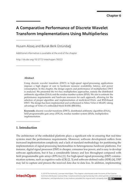 Pdf A Comparative Performance Of Discrete Wavelet Transform
