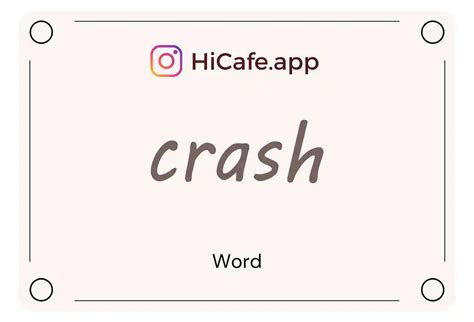 English Word Crash Meaning And Definition Hicafe