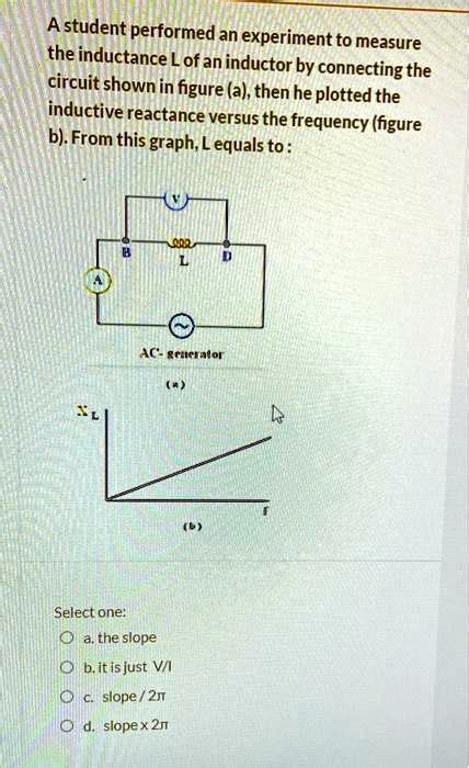 SOLVED Ababe Performed An Experiment To Measure Theinductance L