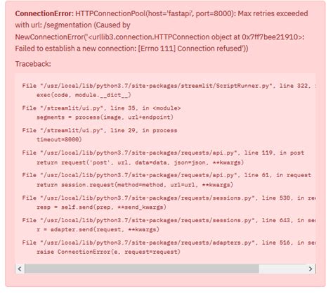 Streamlit Requests May Fail If FastAPI Backend Hasn T Initialized Yet