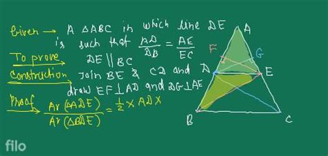 126Theorem 6 2 If A Line Divides Any Two Sides Of A Triangle In The Sam