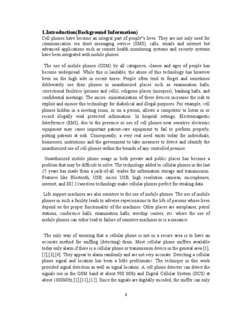 Cell Phone Detection Techniques Pdf Amplifier Operational Amplifier