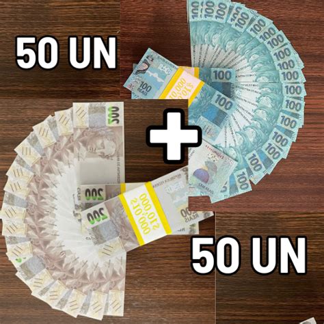 Notas Cenograficas De 100 E 200 Reais Sem Valor Monetario Shopee Brasil
