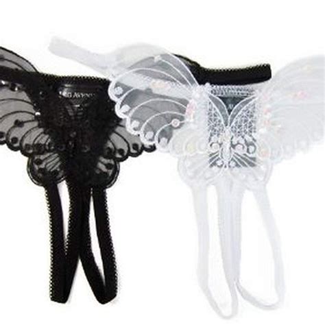 Leg Avenue Intimates And Sleepwear Sheer Butterfly Crotchless Panty