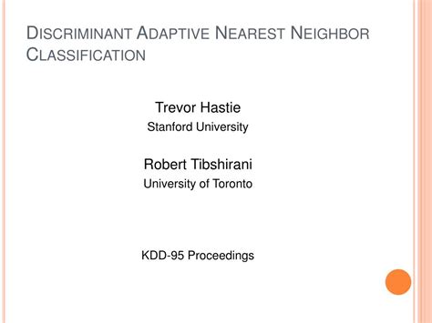 Ppt Nearest Neighbor Classification Presented By Jesse Fleming Jesse