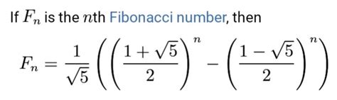 Fibonacci Sequence And Binets Formula Fibonacci Fibonacci Sequence Explained Leonardo Fibonacci