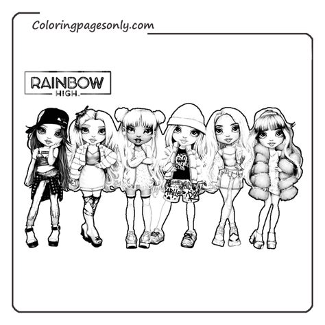 Dibujos Para Colorear De Rainbow High Dibujos Para Colorear De Porn
